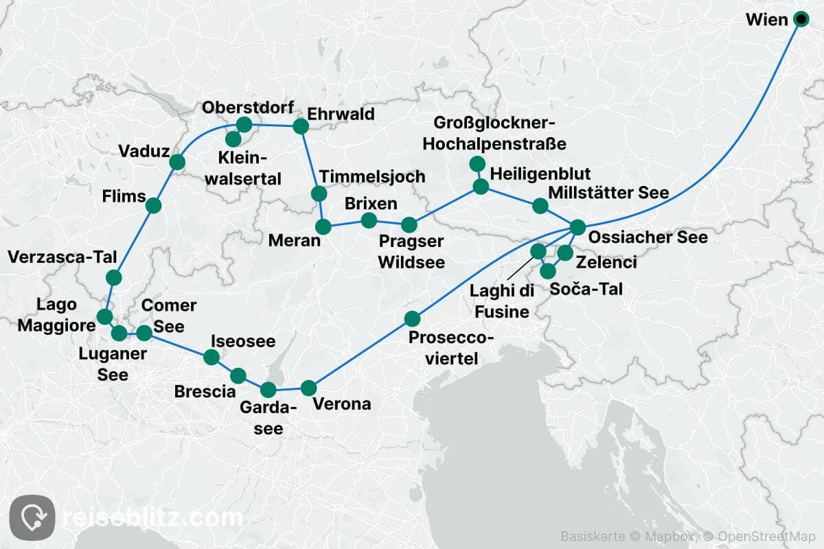 Reiseziele in den Alpen: Unsere Tipps für einen Roadtrip